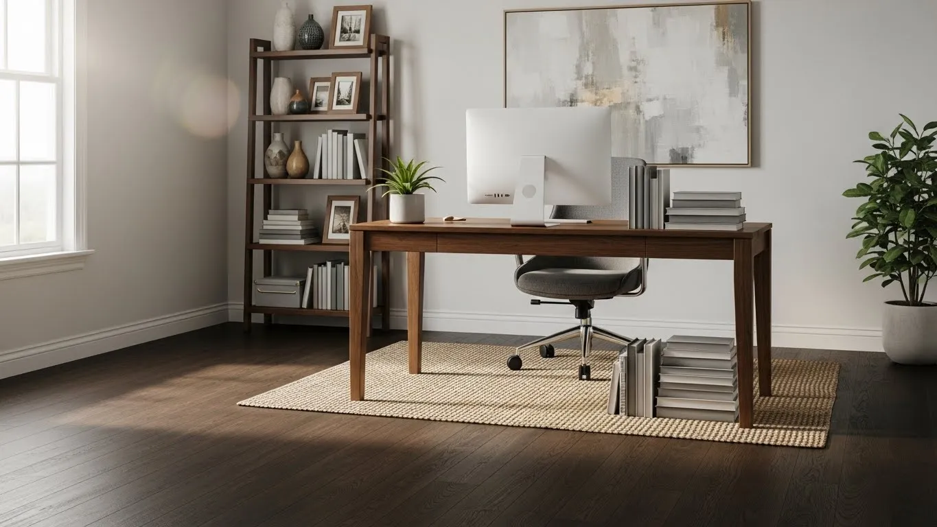 22 Office Paint Colors With Dark Floors That Feel Balanced
