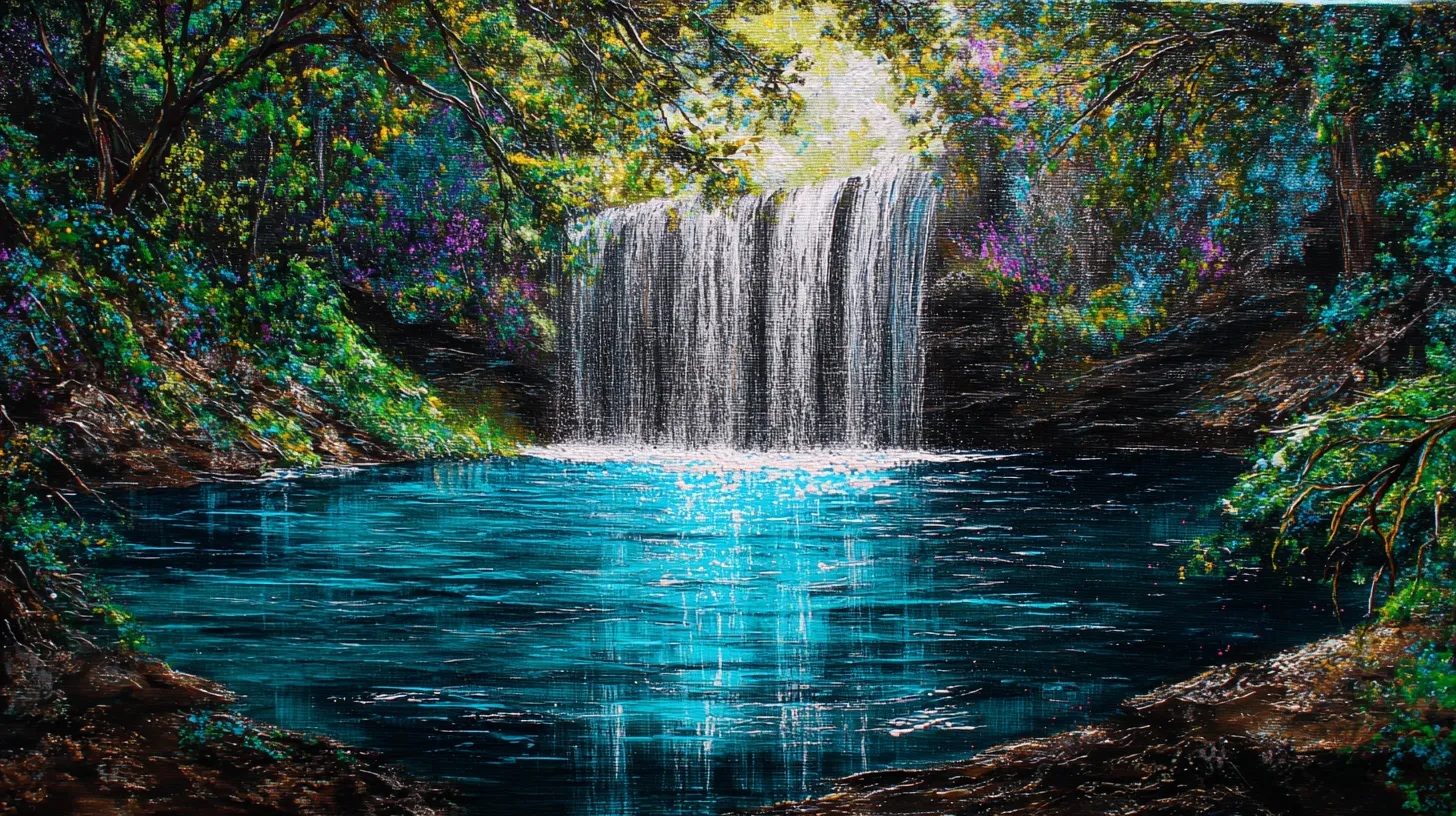 24 Inspiring Waterfall Acrylic Painting Ideas For A Calming Scene