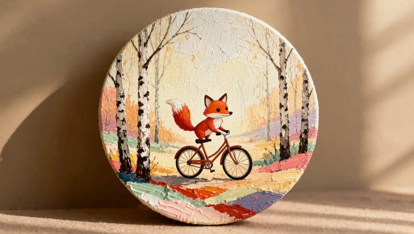20 Playful Round Canvas Oil Painting Ideas With Unique Flair