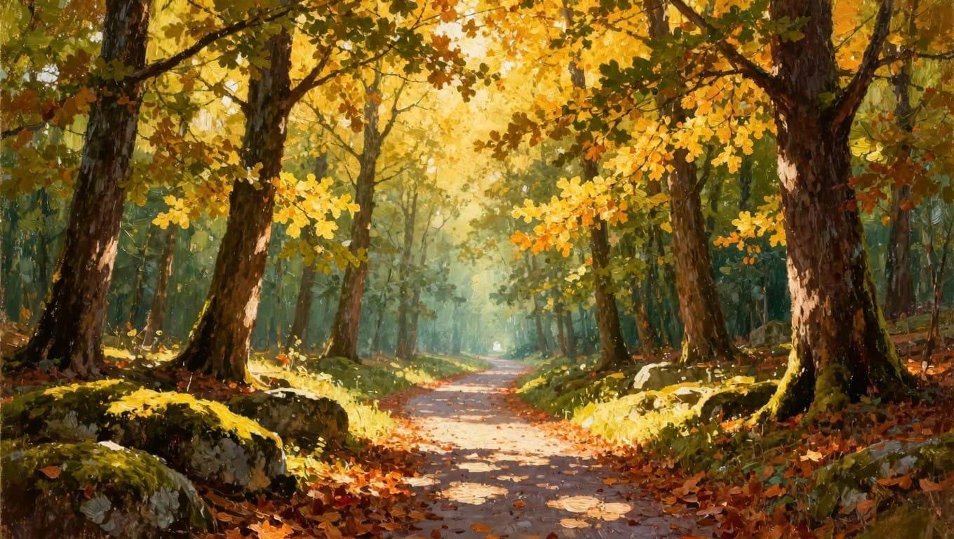 22 Calm Forest Oil Painting Ideas For A Refreshing Nature Escape