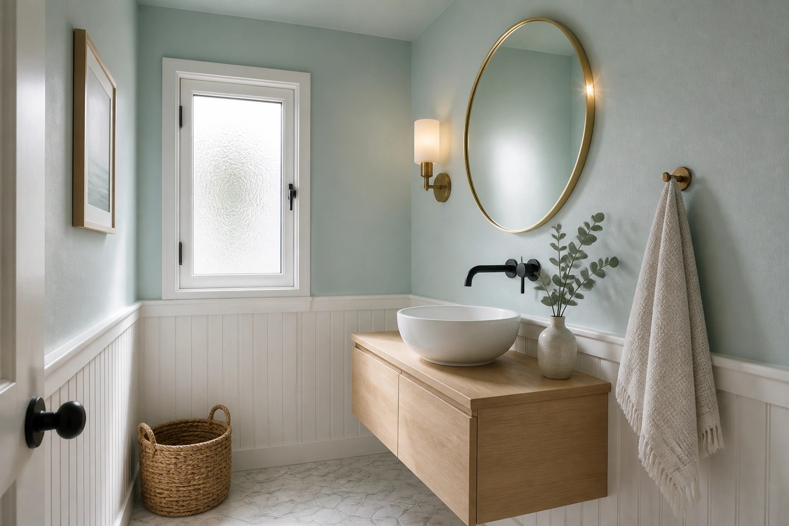 22 Bright Bathroom Paint Colors For Small Spaces, Powder Rooms, And Low ...