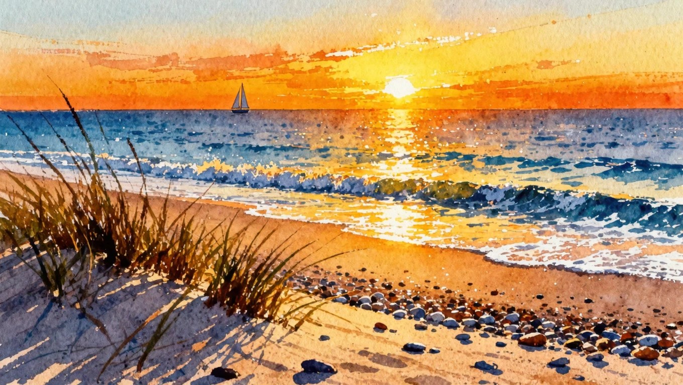 23 Breezy Beach Landscape Painting Ideas For Coastal Ocean Scenes