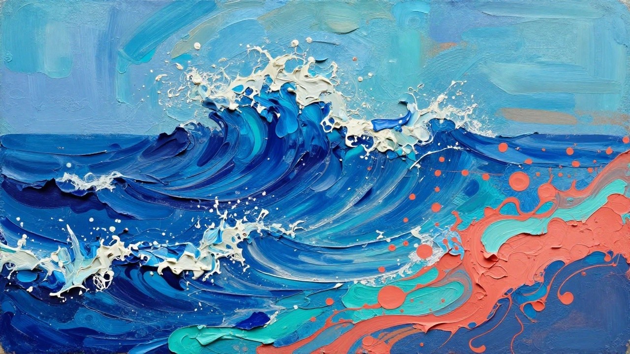24 Textured Palette Knife Abstract Painting Ideas Using Thick Paint Layers